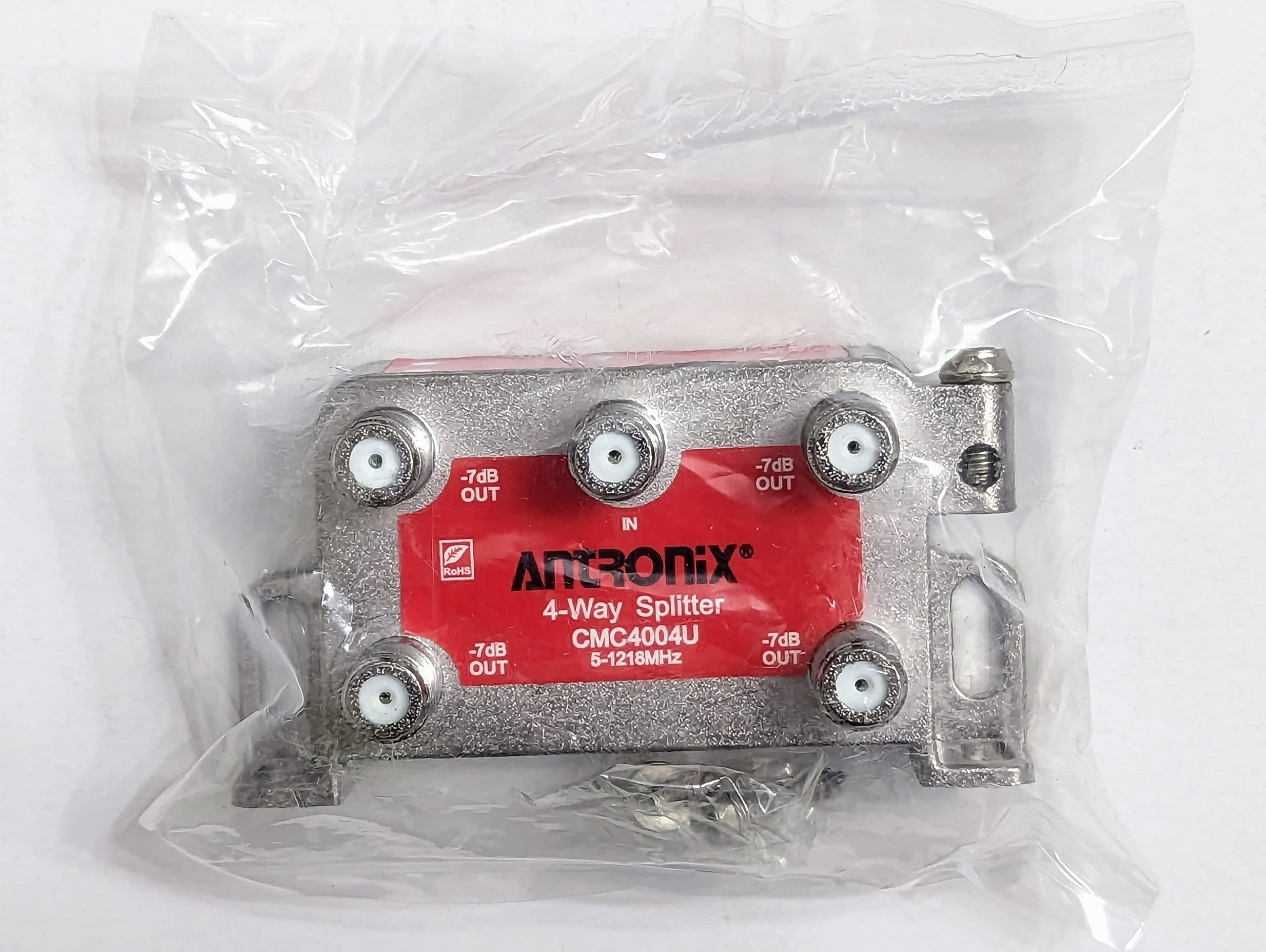 Antronix CMC4004U 4-Way Vertical Splitter, 1.218 GHz High Performance for Coax Cable TV & Internet Optimized MoCA 2.0 Performance (1)