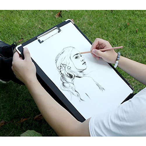 Artist Sketch Board Covered with Water Proof Fabric - Black Painting Drawing Clipboard β Art Supply for Classroom Studio Travel or Field Use, Size 15.7" by 11.8" (L x W, 30 x 40 cm)