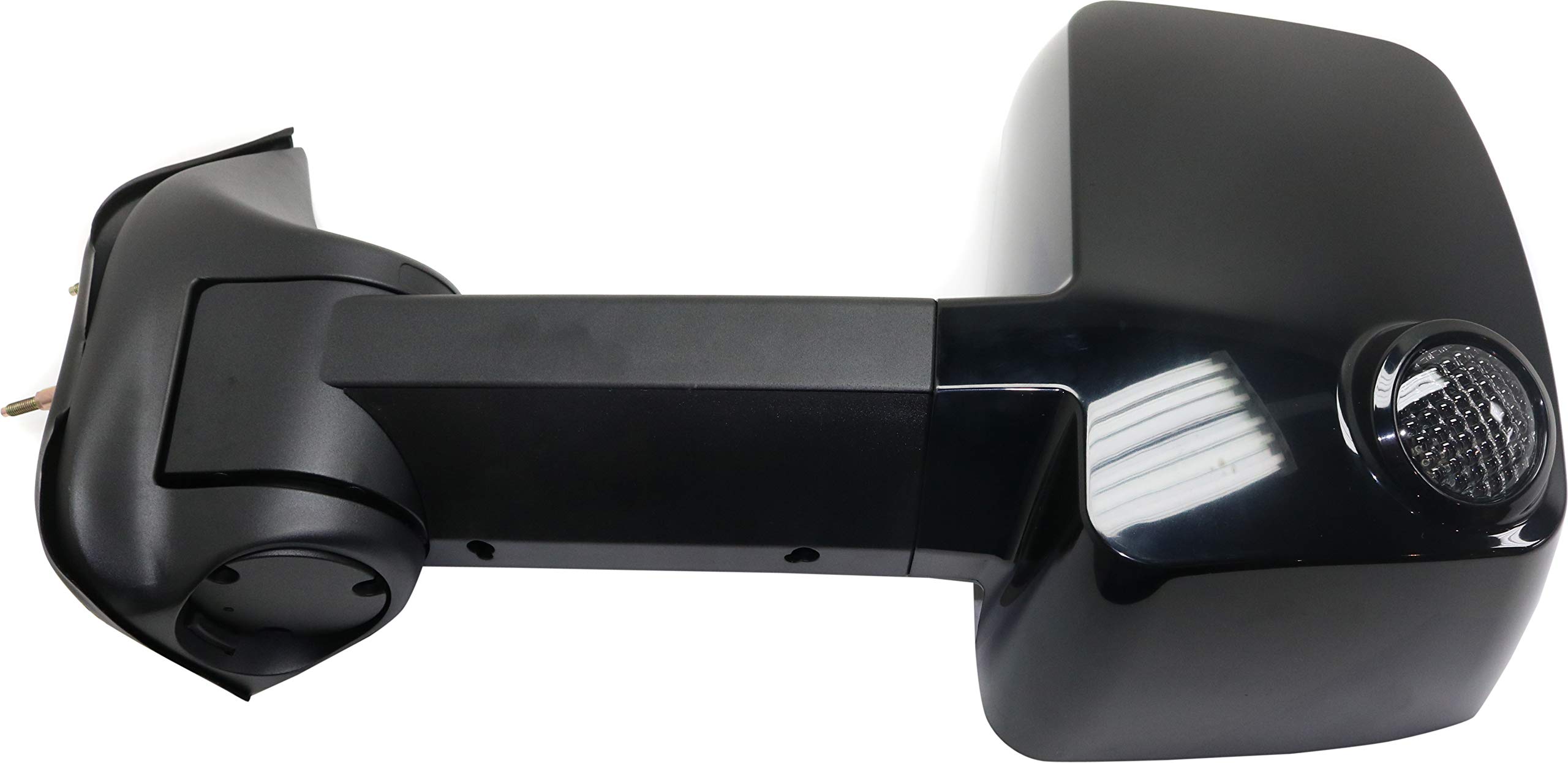 Kool Vue Mirror Set Compatible with 2003-2014 Ford E-150, 2003-2005 E-150 Club Wagon, 1992-2002 E-150 Econoline, Towing, Manual Adjust, Non-Heated, Paintable, Manual Folding, In-housing Signal Light