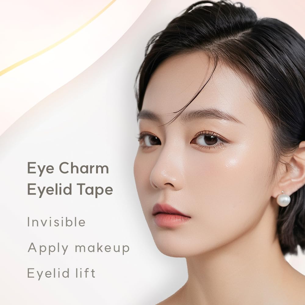 Korean Eye Charm Double Eyelid Tape Hooded Eye Lift β Droopy Eyelid Lifter Eye Lid Strips for Hooded Eyes (Double Sided 3mm 176p)