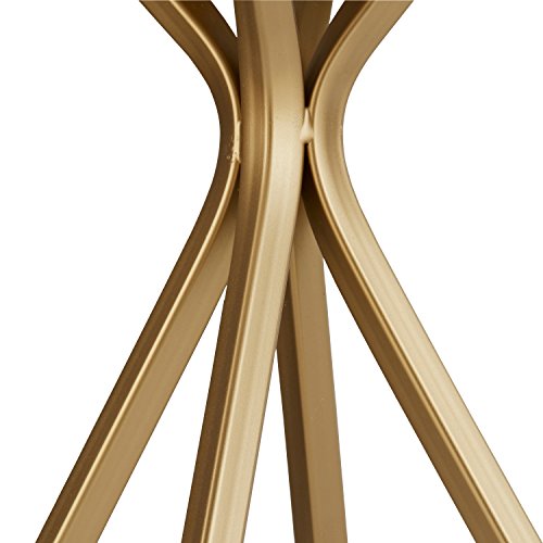 Amazon Brand β Rivet Gold Bedside Table Desk Lamp with Light Bulb - 18 Inches, Linen Shade