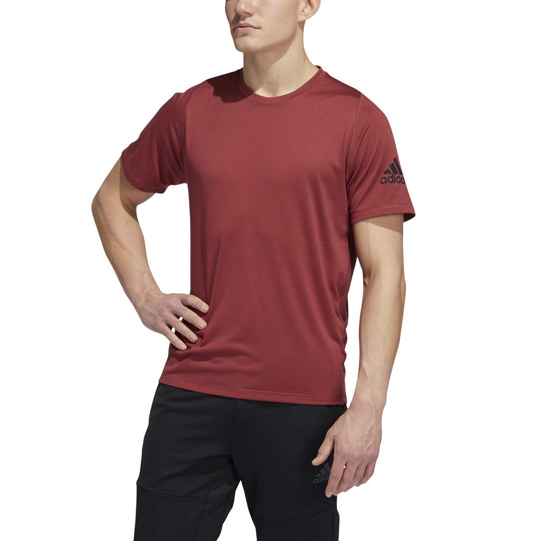 adidas mens FreeLift Sport Ultimate Solid Tee Legacy Red Small