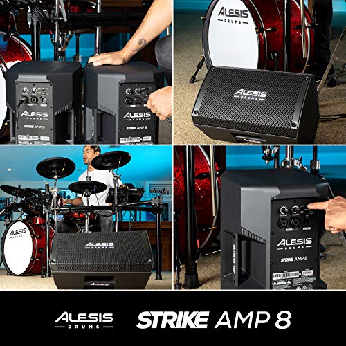 Alesis Strike Amp 8 - 2000-Watt Drum Amplifier Speaker for Electronic Drum Sets With 8-Inch Woofer, Contour EQ and Ground Lift Switch