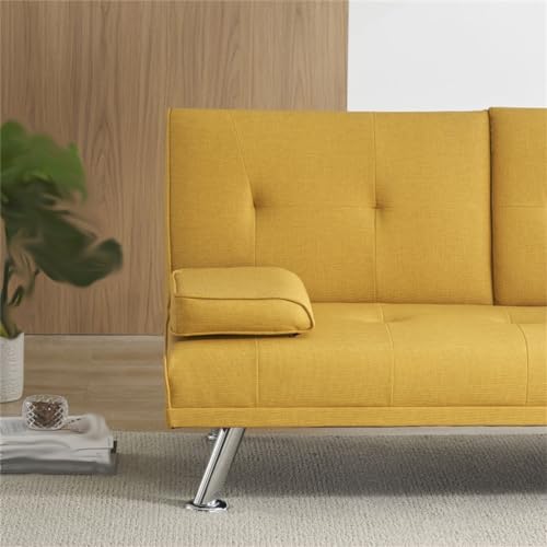 APAINI Multifunctional 67" Leather Double Folding Sofa Bed for Office for Indoor livingroom Furniture