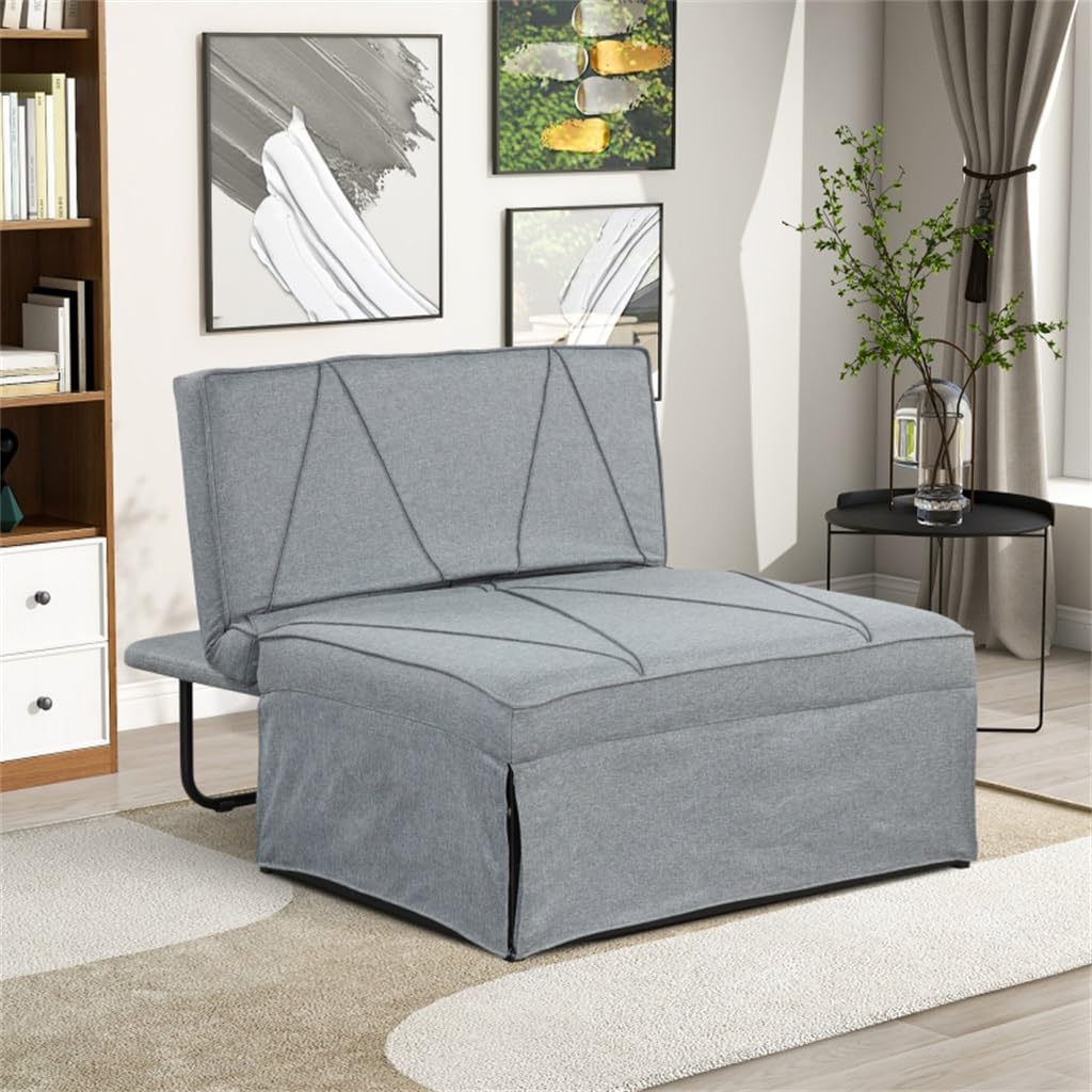 APAINI Sofa Bed,4-in-1Folding Ottoman Sofa Bed Sleeper Chair Convertible Chair Into Bed with Adjustable Backrest