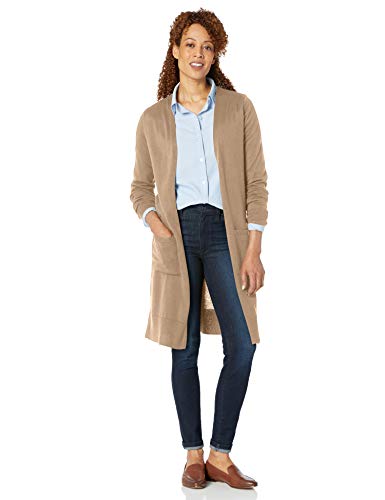 Amazon Essentials Women's Lightweight Longer Length Cardigan Sweater (Available in Plus Size), Black, 3X