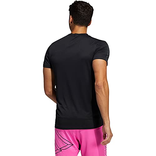 adidas Mens Heat.RDY 3-Stripes Tee Black X-Large
