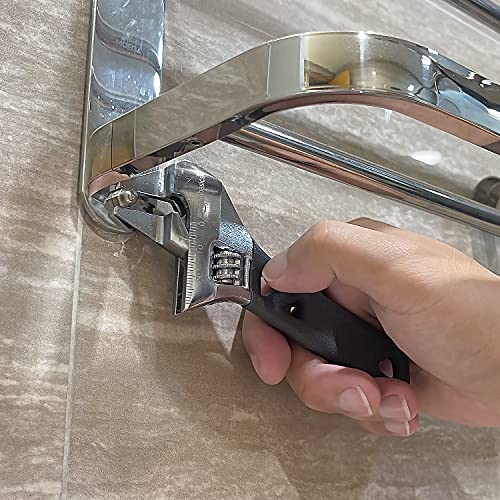 Amazon Basics 2-Piece Slim Jaw Adjustable Wrench with Inch/Metric Scale, Includes: 4.5-Inch (115mm), 5.5-Inch (140mm)