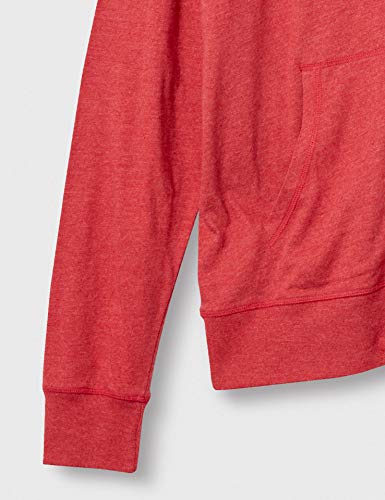 Amazon Essentials Men's Lightweight Jersey Full-Zip Hoodie, Red, Large