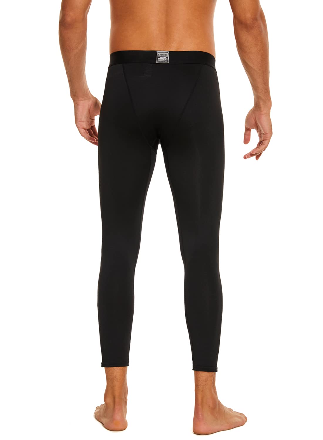 Alvago Men's Compression Pants, Cool Dry Athletic Workout Running Tights Leggings with Pocket/Non-Pocket Black