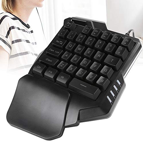 G30 One Handed Gaming Keyboard , Professional LED Backlit Keyboard , Compact 35 Keys Half Keyboard Gaming Keypad for win2000 ,XP ,Me ,Vista7 ,8 ,OS X Black