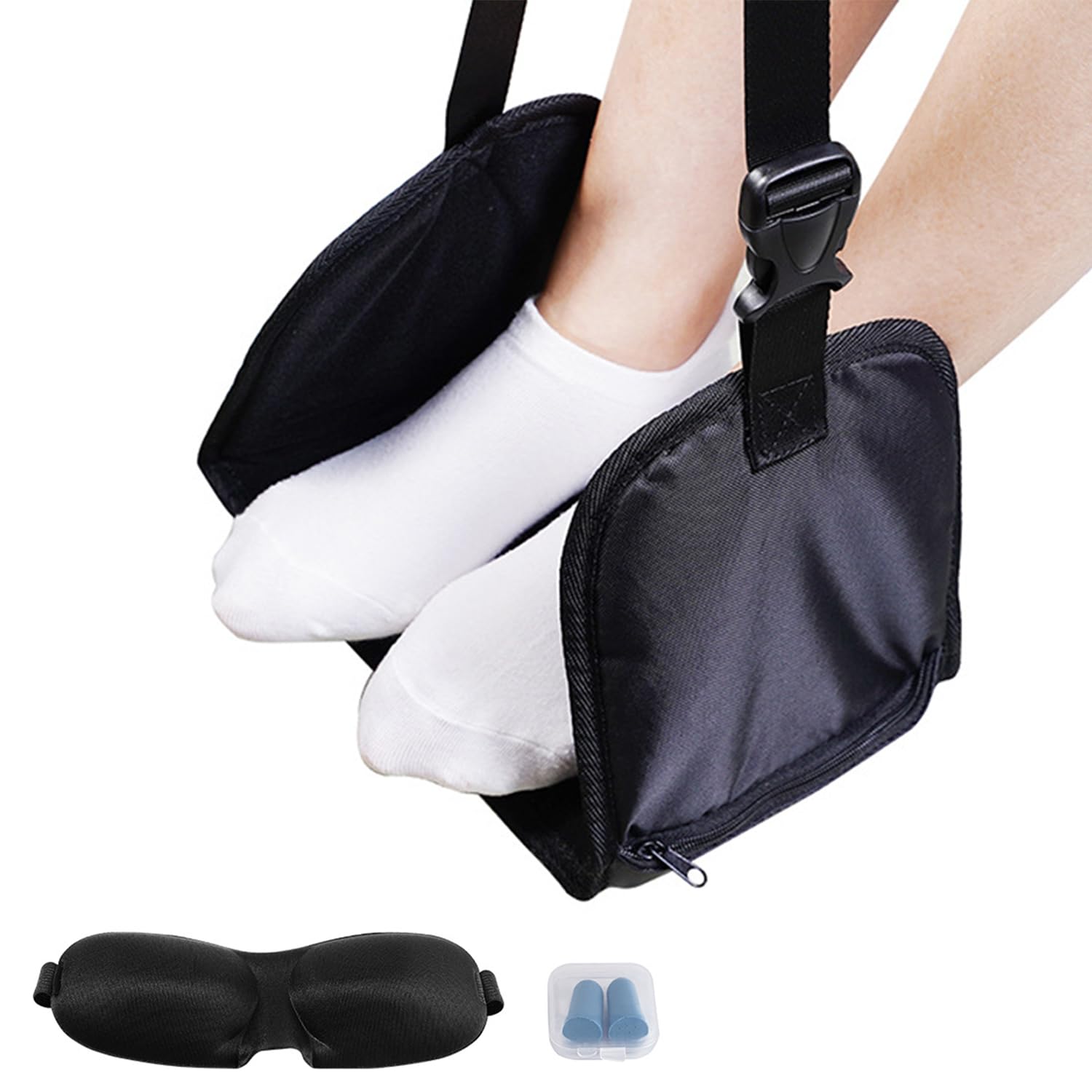 Airplane Footrest (Thickened Memory Cotton) - Portable Travel Foot Hammock Airplane or Office Footrest,Airplane Travel Accessories,Plane FootrestďźProvides Relaxation and Comfort for Long Flights