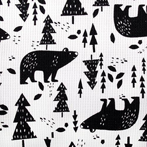 Lamaze Organic Baby baby boys Footed Sleeper, Play and Toddler Sleepers, Black Bears Trees, 3 Months US