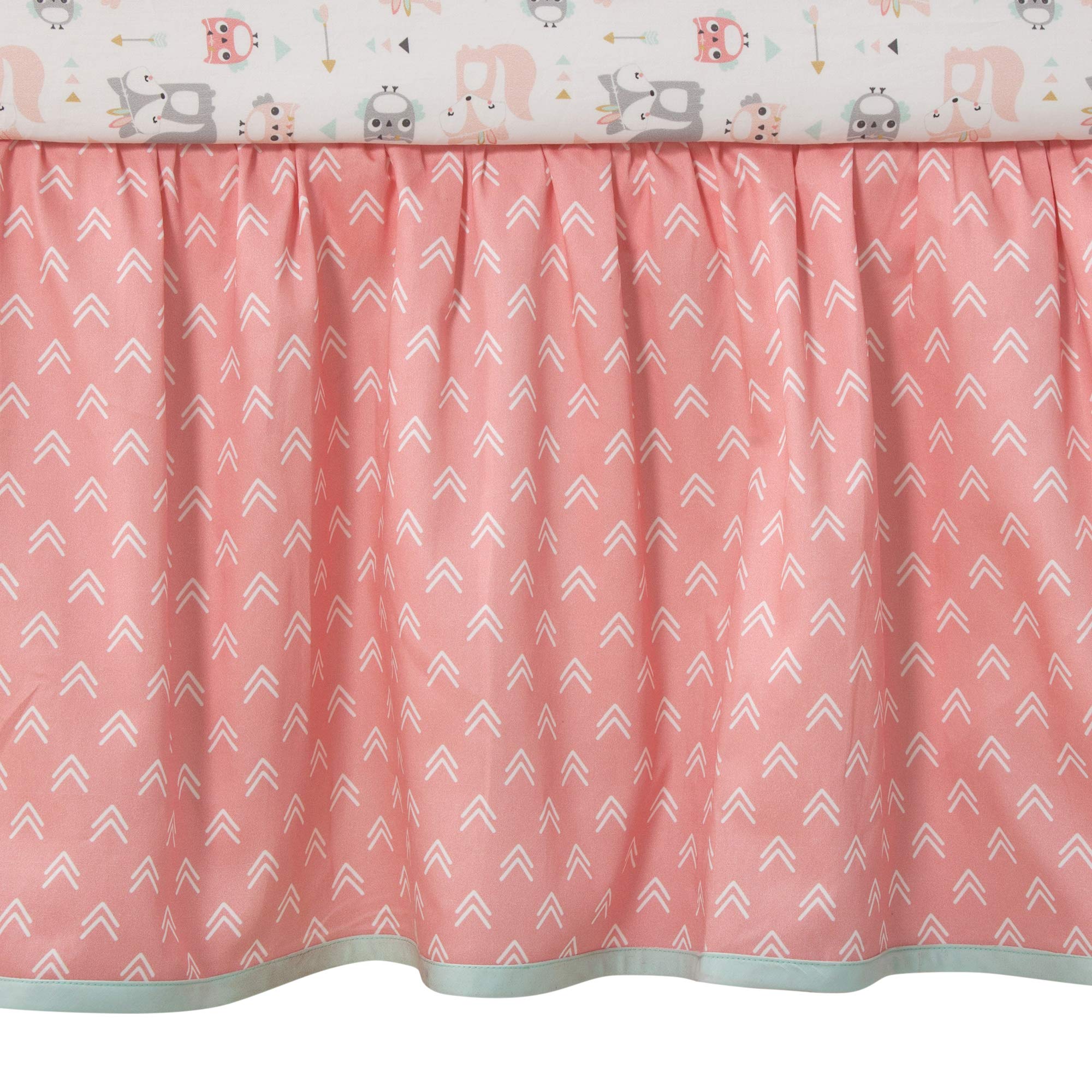 Lambs & Ivy Little Spirit 3-Piece Crib Bedding Set - Blue, Gray, White, Coral
