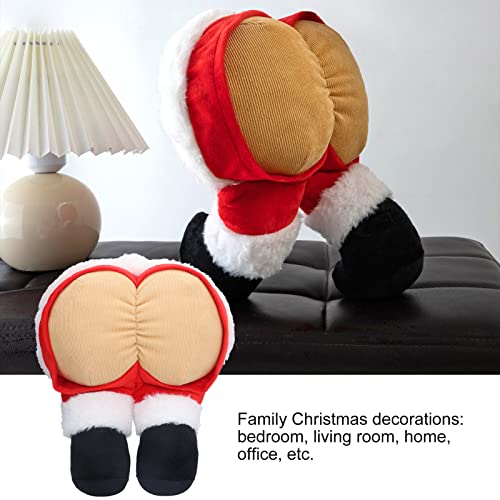 Actaday ZZ0609 Xmas Christmas Cute Butt Throw Pillow Fluffy Santa Claus Butt Appearance Pillow for Neck Support Cushion Travel
