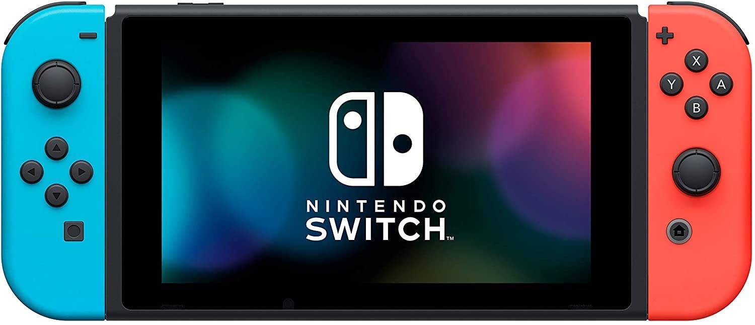Game Bundle Nintendo Switch Bundle with 12 Month Online Family Plan /128GB SanDisk Micro SD Card/Case and Screen Protector,Red and Blue w/128GB SD/Case