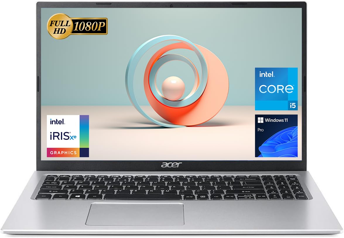 ACER Aspire Laptop, 15.6'' Narrow Bezel FHD Display, Intel Core i5-1135G7, 36GB RAM, 1TB SSD, Business and Student, Elevated Design, Webcam, HDMI 2.0, RJ45, Wi-Fi 6, Windows 11 Pro, Silver