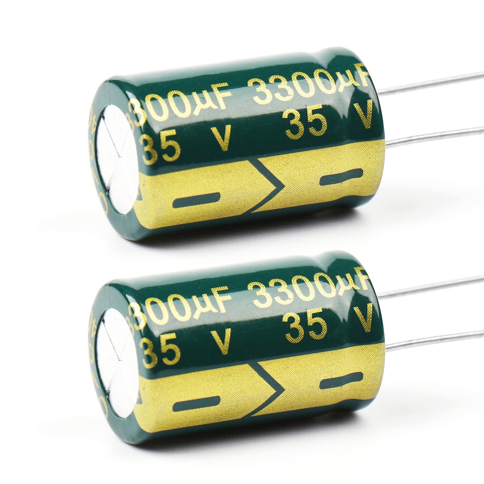 BEEYUIHF 3300UF MFD Capacitor 35V3300UF 16x25mm Aluminum Electrolytic Capacitors ±20% -40℃ to +105℃ (Pack of 5 Pcs)