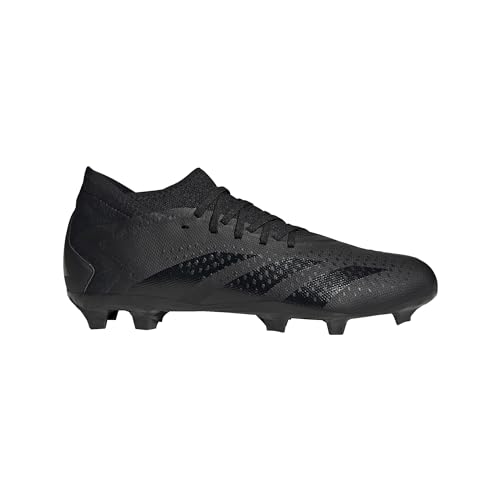 adidas Unisex Predator Accuracy.3 Firm Ground Soccer Shoe, Black/Black/White, 11 US Men