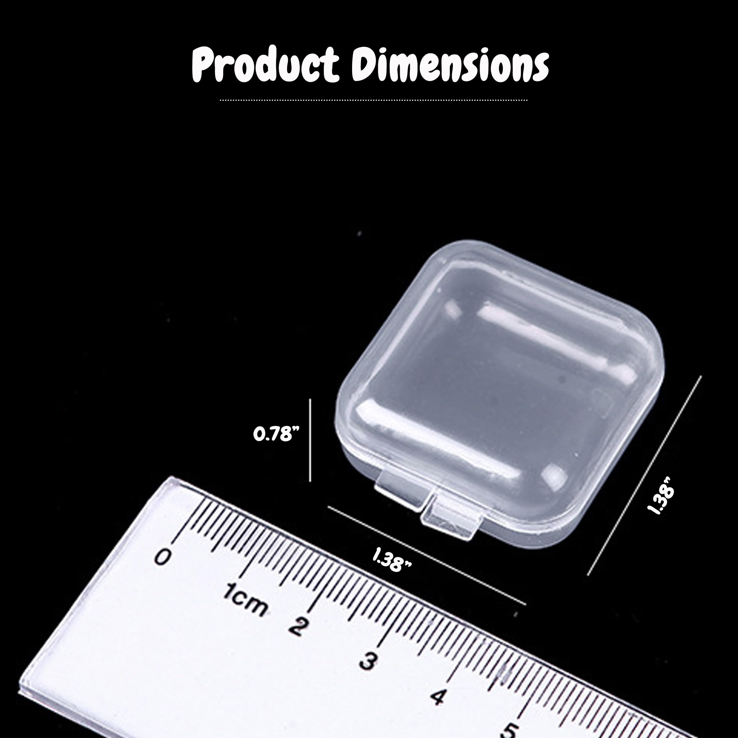 BAMXSXBO 40pcs Mini Plastic Jewelry Box Storage,Mini Earring Box Organizer,Tiny Plastic Container for Earrings Chains