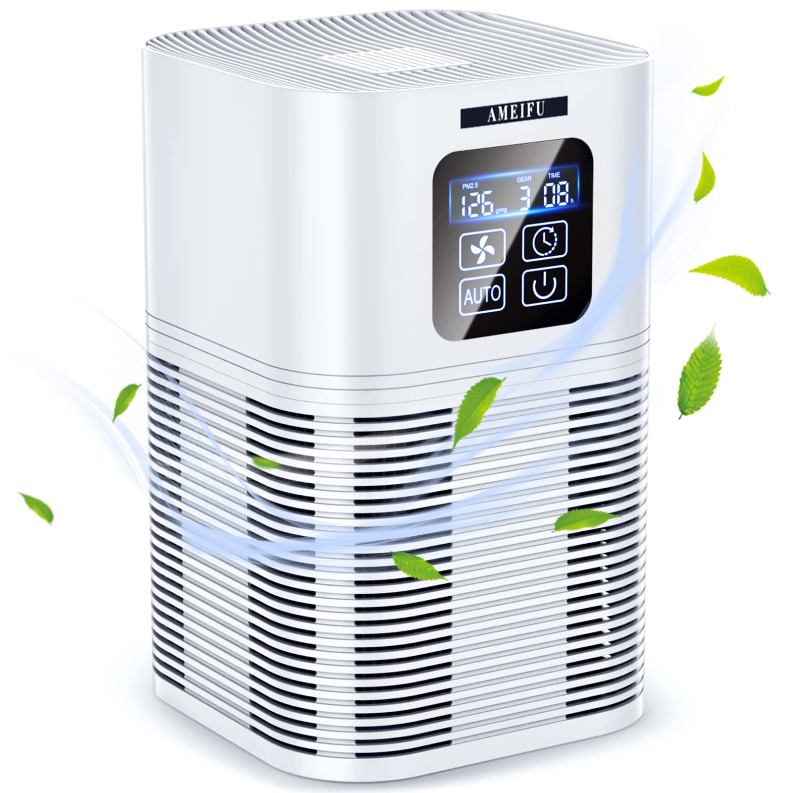 Air Purifiers for Bedroom Home Large Room 610 sq.ft (Filter Inside), Upgrade AMEIFU H13 Hepa Purifier with Aromatherapy Function for Pets Hair, Smoke, Dust and Smell (California Available)