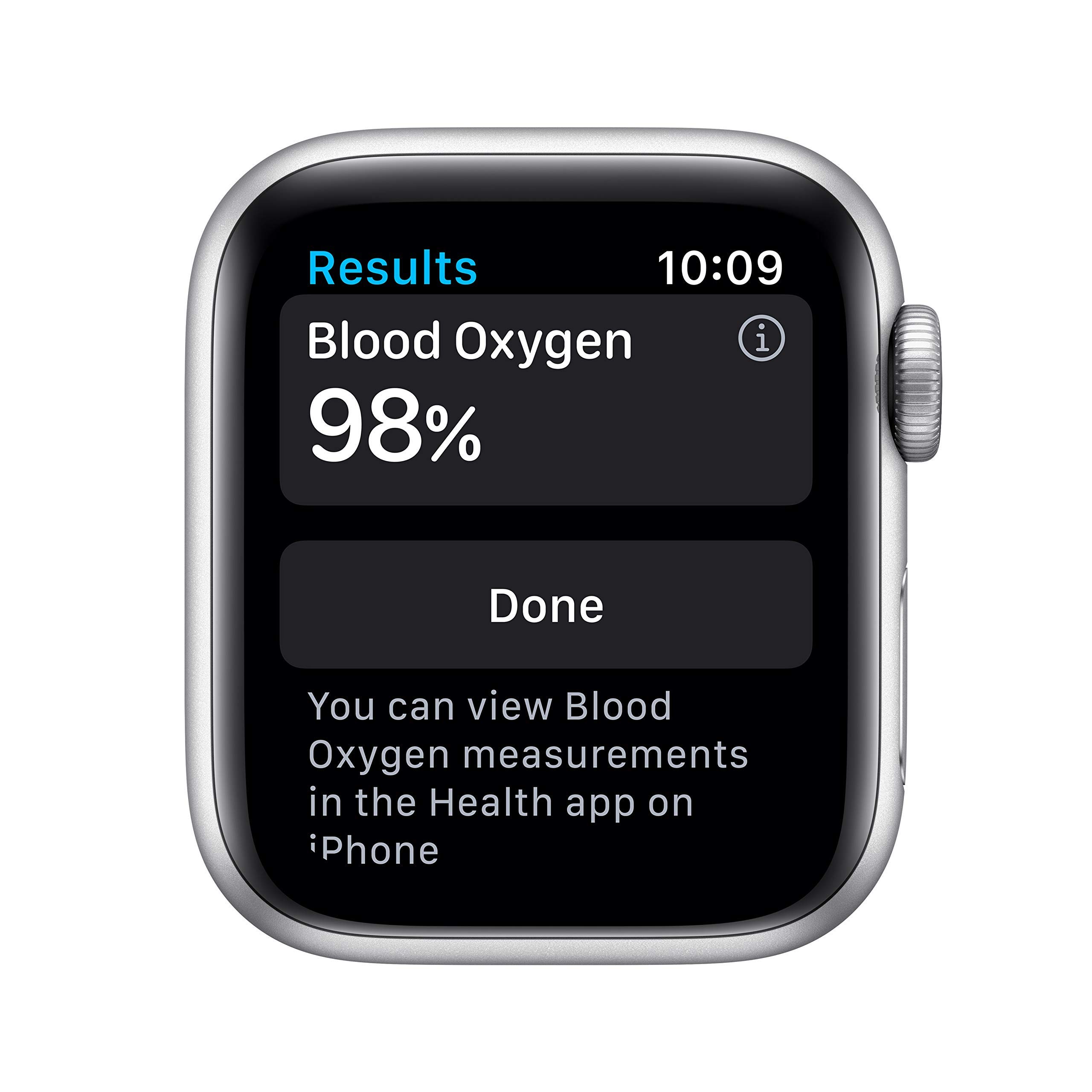 Apple Watch Series 6 (GPS + Cellular, 40mm) - Silver Stainless Steel Case with White Sport Band (Renewed)