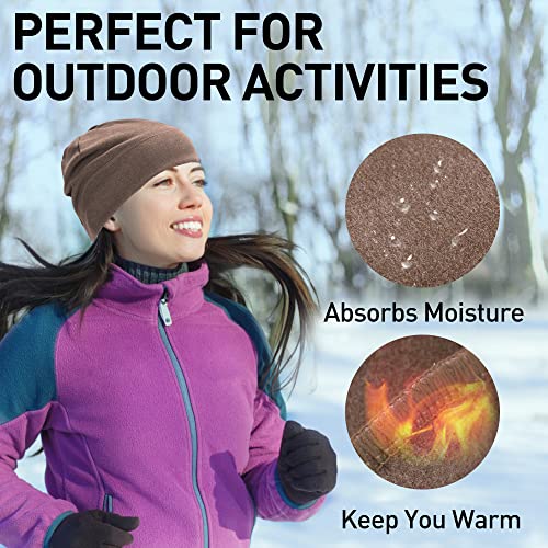 Arcweg Skull Cap Hat Winter Thermal Helmet Cycling Cap Beanie Sports Head Warmer Coffee