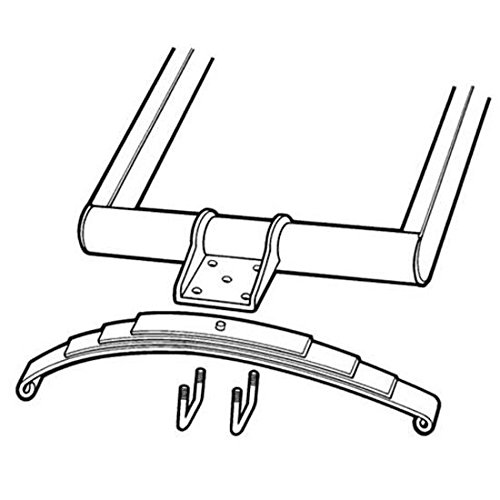Speedway Motors Plain U-Bolts, 1-3/4 Inch, Universal Fit, 3" Overall Height, 2.67" Overall Width, for Oval Track Cars and 1-3/4" Wide Springs