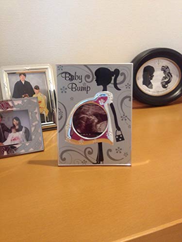 Malden International Designs Baby Bump Metal Baby Memories Picture Frame, 3x3, Silver