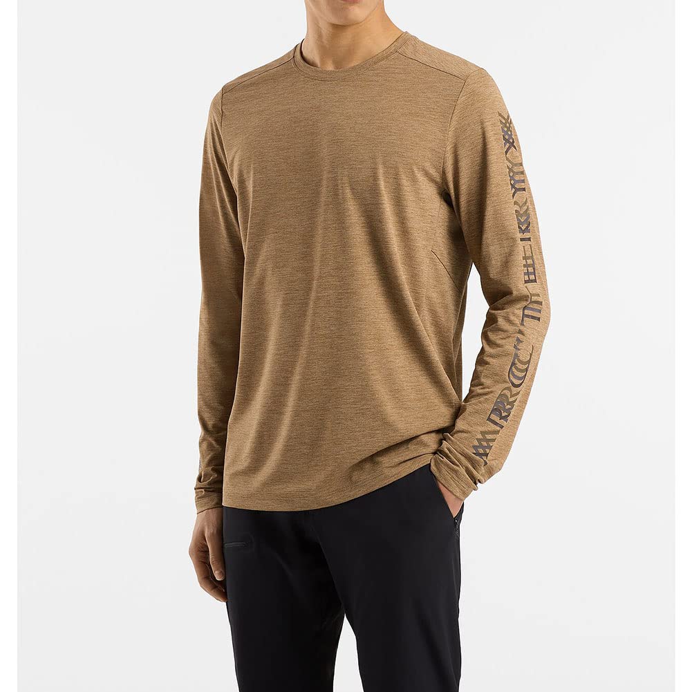 Arc'teryx Cormac Logo Crew Neck Shirt LS Men's | Performance Long-Sleeve Logo Tee | Relic, Medium