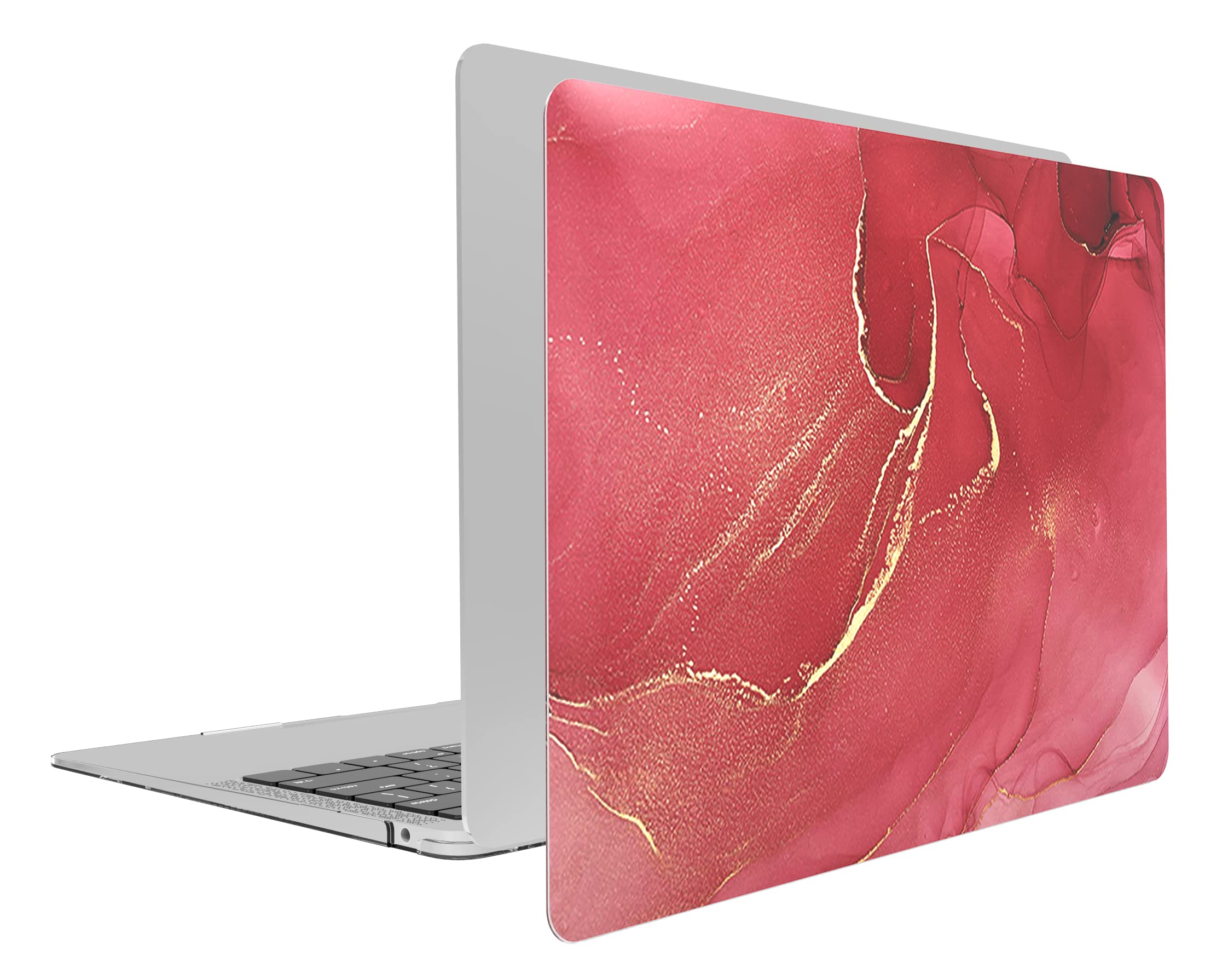AOGGY Compatible with MacBook Air 13 inch Case 2020 2019 2018 Version Model M1 A2337 A2179 A1932 with Retina Touch ID,Plastic Hard Shell Cases & Keyboard Cover & Screen Protector - Red Wine