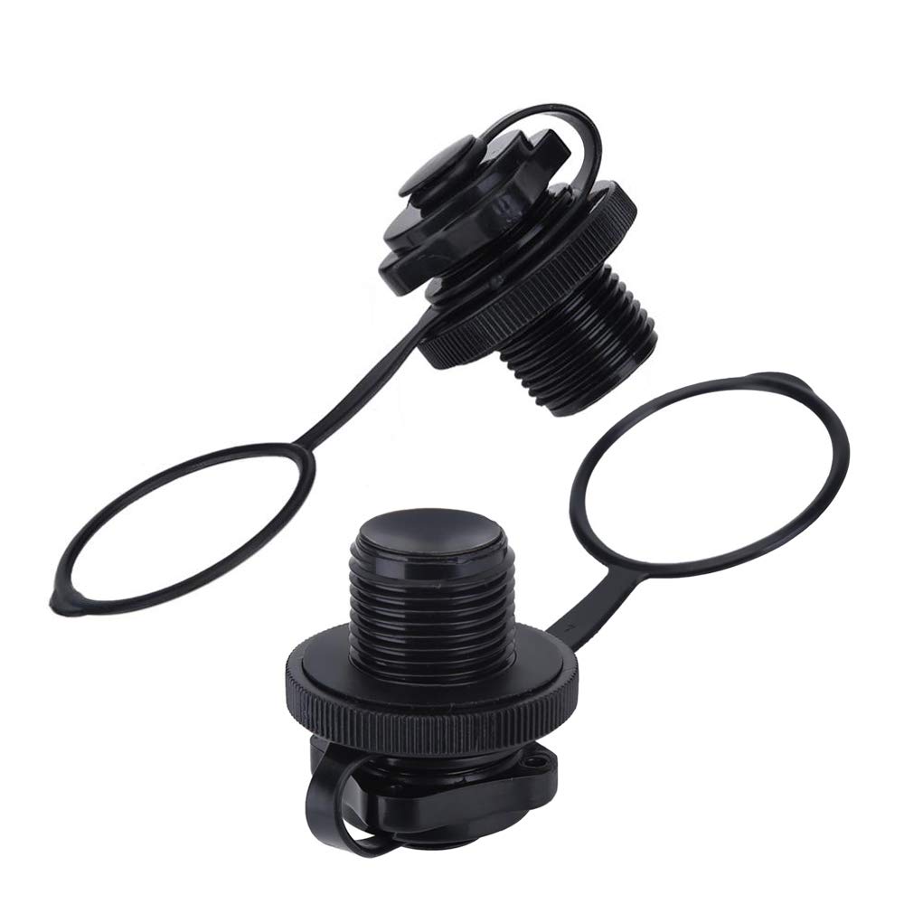 Air Valve for Inflatable Boat Screw Air Valve Replacement Spiral Air Plugs for Inflatable Raft Kayak Canoe Airbed PVC Boat - 2PCS