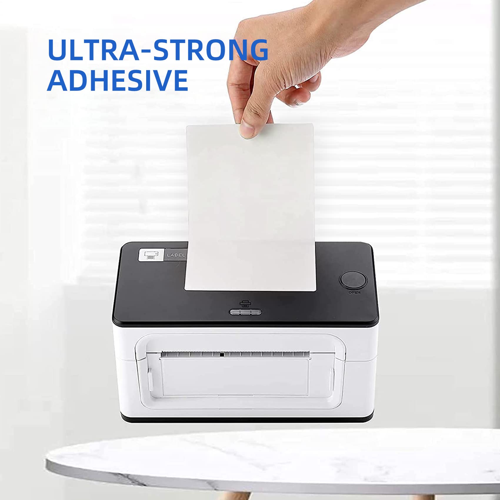 AKOGIRSE 4"x6" Direct Thermal Shipping Labels, 500 Pcs Labels, Perforated, White Mailing Postage Label Thermal Paper Roll Compatible with MUNBYN Rollo Zebra, Permanent Adhesive, Commercial Grade