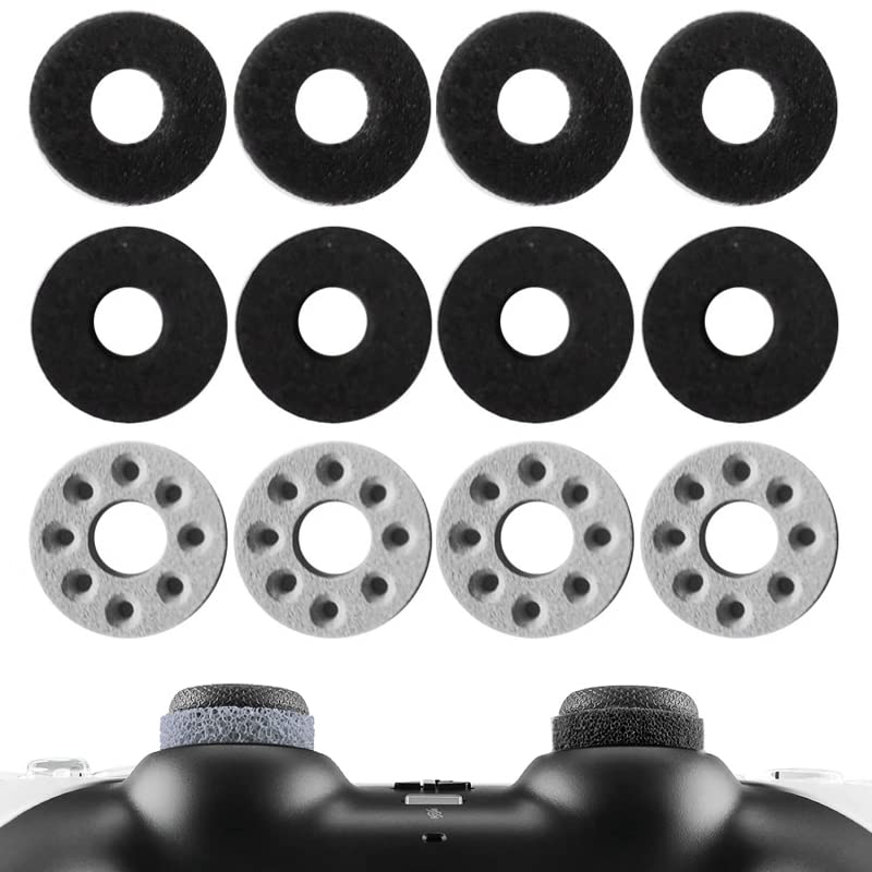 BeisDirect 12 Pcs Precision Rings Thumbstick Adjustment Analog Stick Aim Assist Motion Compatible for PS4 PS5 Switch PRO Xbox One Controller - 3 Colors 3 Different Strength 4.5cm 5cm