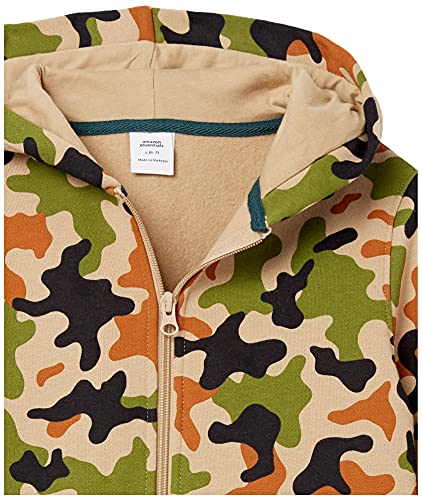 Amazon Essentials Toddler Boys' Fleece Zip-Up Hoodie Sweatshirt, Green Camo, 2T
