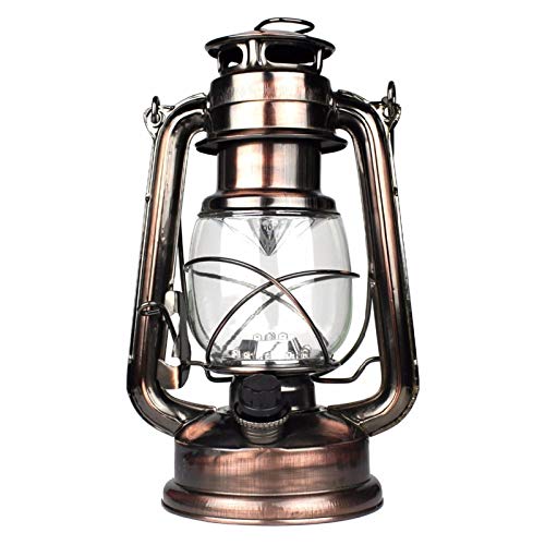 GAOZ Outdoor Lights 24.5 cm Iron Vintage Kerosene Lamp Bronze (Plating) Nostalgic Portable Outdoor Camping Lantern Lamp for Home,Garden,Yard,Decorations