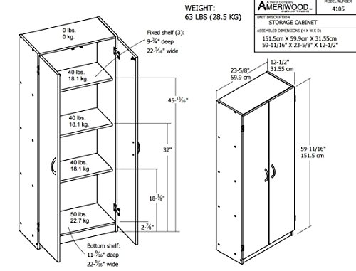 Ameriwood HOME Flynn Storage Cabinet, White