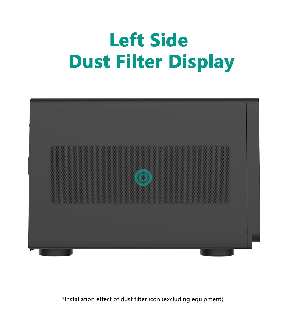 ADJNPCY Dust Filter for Synology NAS DX517 DX513 Dustproof PVC Cover - Black