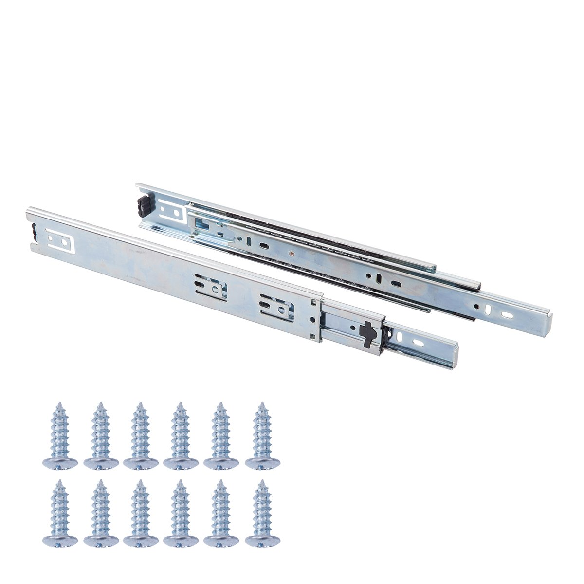 Amazon Basics Ball Bearing Drawer Slides - 12-Inch, Steel, 10-Pack