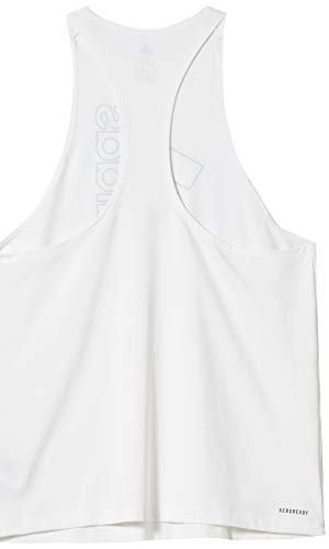 adidas Women's Tech Badge of Sport Tank White/Black Medium
