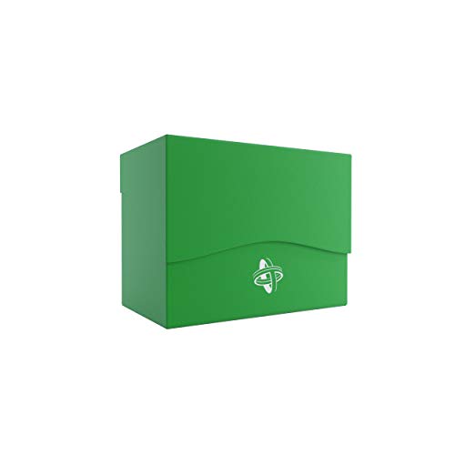 Gamegenic Side Holder 80+ Casual Deck Box | Double-Sleeved Card Storage with Flex Card Divider | Premium Card Game Protector | Cobra Neck Technology | Holds up to 80 Cards | Green Color | Made