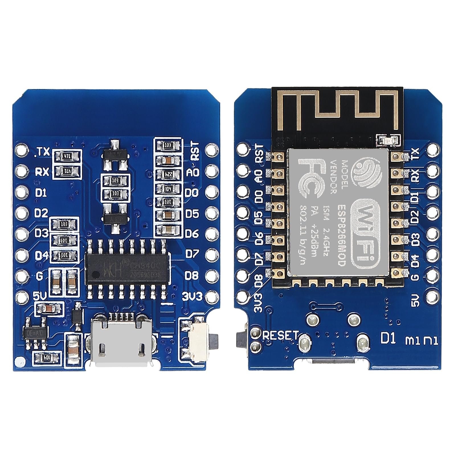 Aokin ESP8266 ESP-12F D1 Mini NodeMcu Lua 4MByte WLAN WiFi Internet Development Board for Arduino, Compatible with WeMos D1 Mini, 5 Pcs