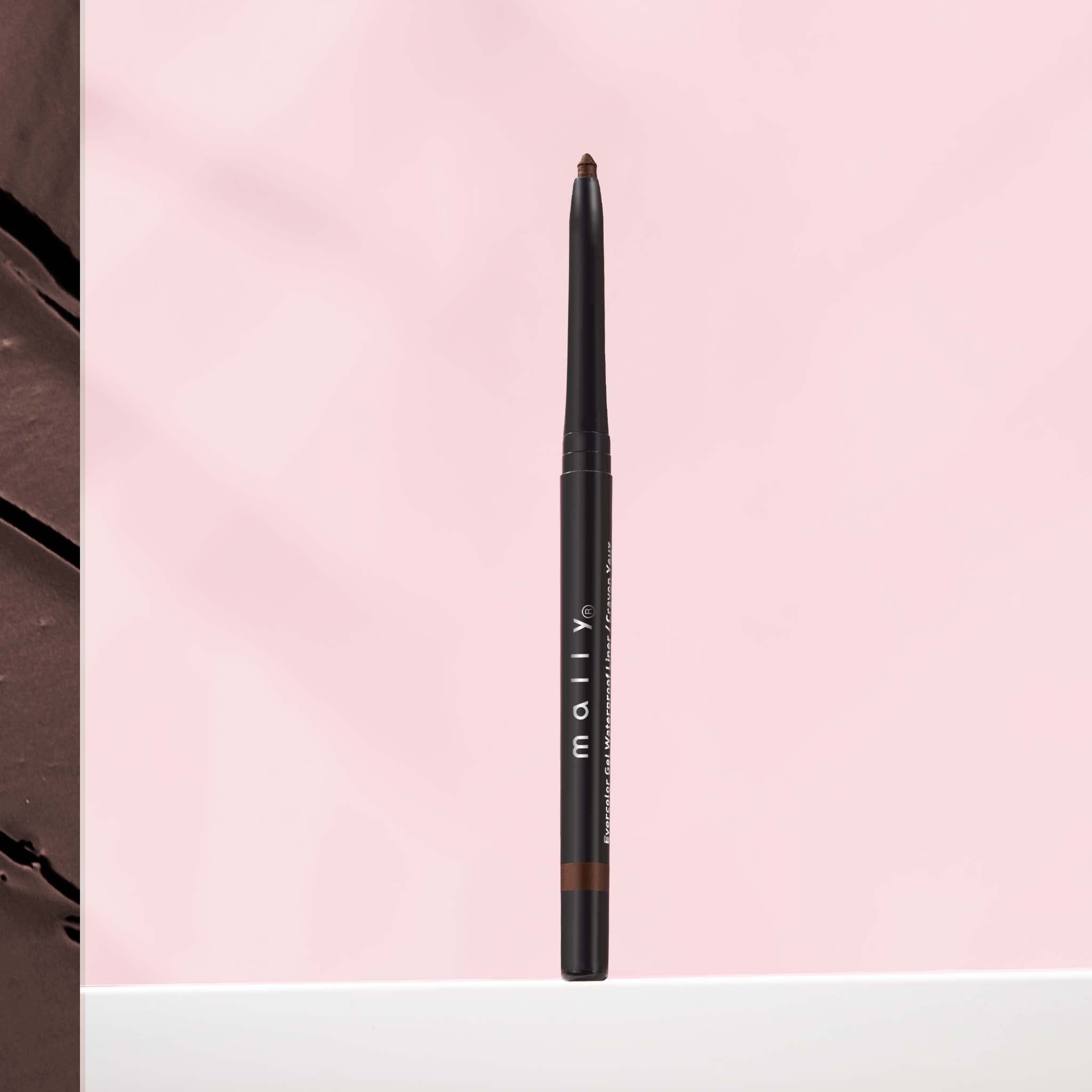 Mally Beauty Evercolor Gel Waterproof Eyeliner - Walnut - Creamy Long-Lasting Smudge-Proof Gel Formula - Retractable Eye Liner