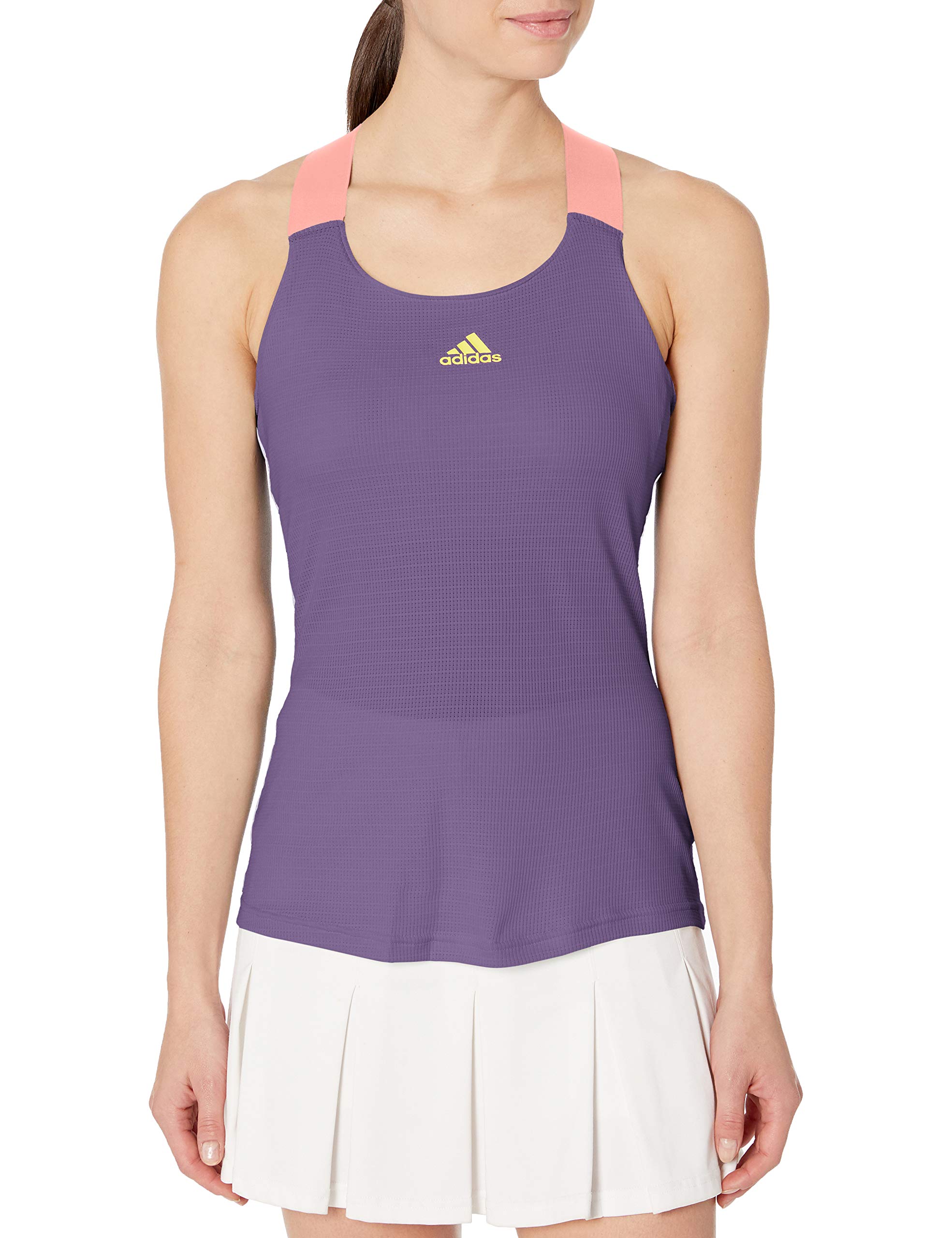 adidas Women's Tennis Y-Tank HEAT.RDY Dark Green/Tech Indigo Large