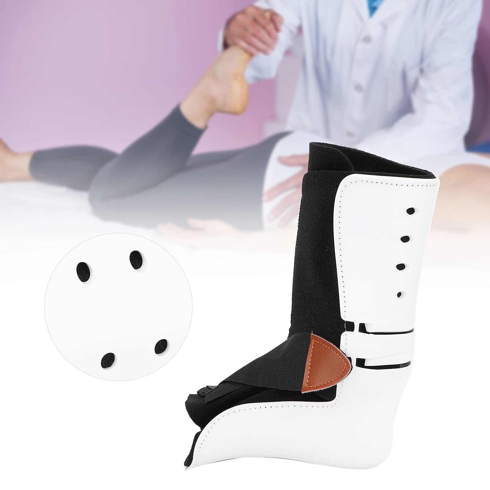Adjustable Ankle Stabilizer, Strong Ankle Brace Sports Protection Breathable Practical Adjustable Fastener with 1pcs for Ankle Injuries for Sports(Right foot, M)