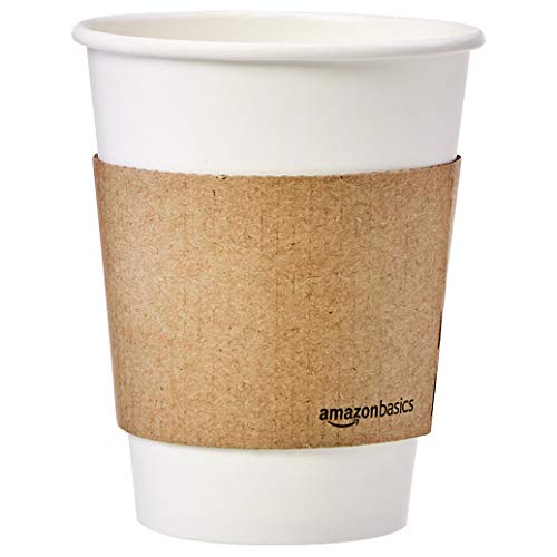 Amazon Basics Kraft Cup Sleeve for 10 and 12oz paper cup, 1,000-Count, Brown