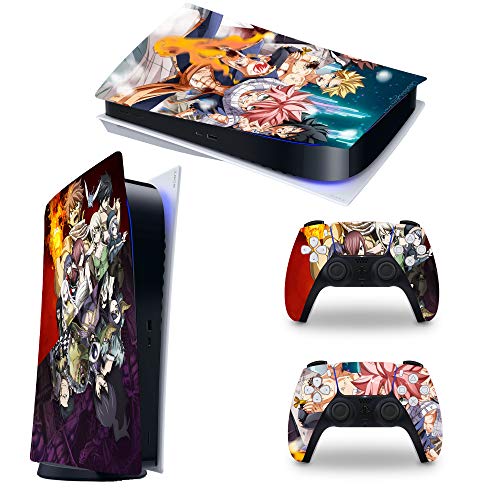 Anime Magic Skill PS5 Digital Edition Whole Body Vinyl Skin Sticker Decal Cover for Playstation 5 Digital Edition System Console and Controllers