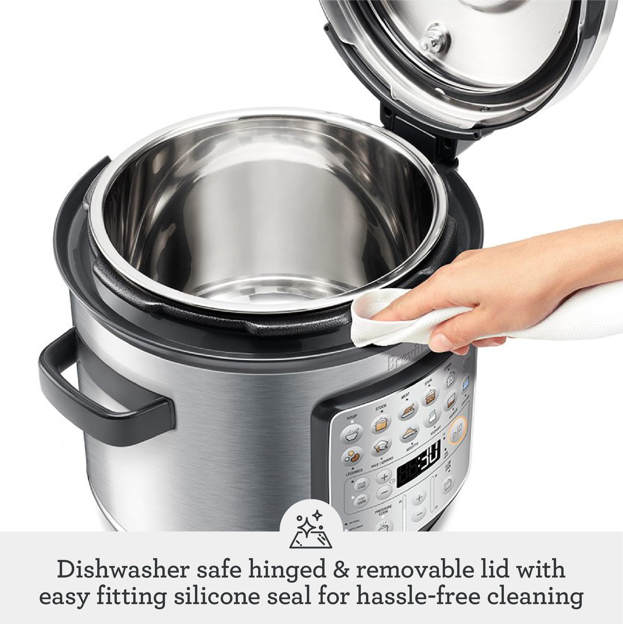 Breville the Fast Slow GO™ Slow Cooker, BPR680BSS, Brushed Stainless Steel