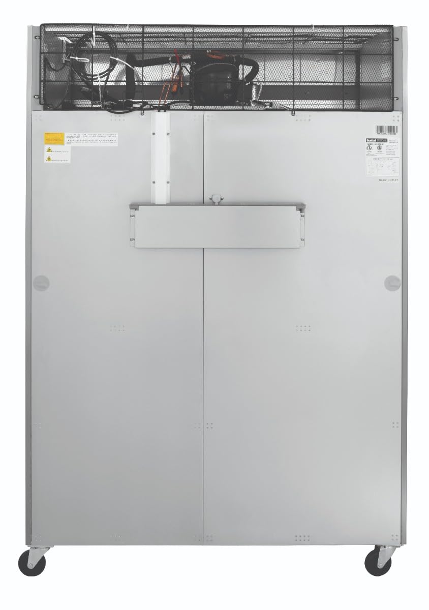Central Exclusive Commercial Refrigerator, 2 Door Stainless Steel Reach In, Solid doors - 54" W 49 Cu Ft. (69K-032)