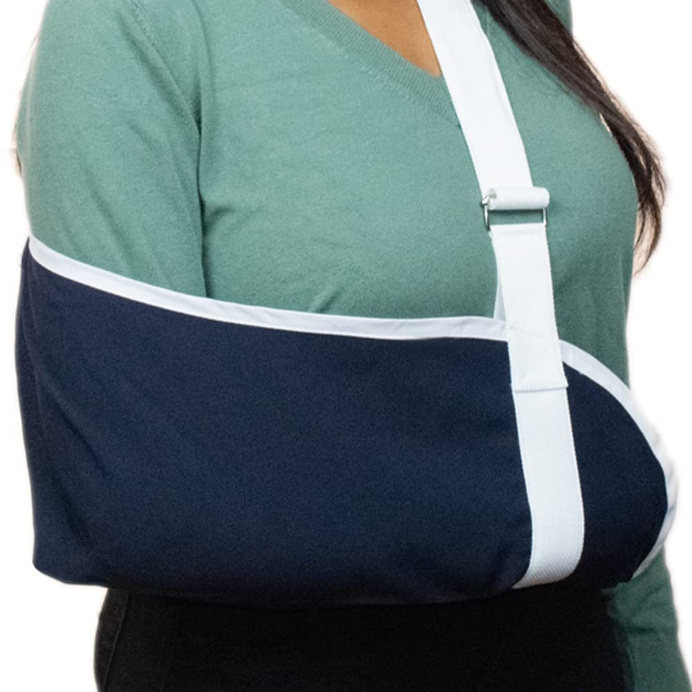 Arm Sling Shoulder Support Broken Arm Adjustable Shoulder Immobilizer Reduce Cervical Strain Wrist Injury Elbow Surgery Fractured Bones Unisex Breathable Left and Right Hand - Sago Health Care
